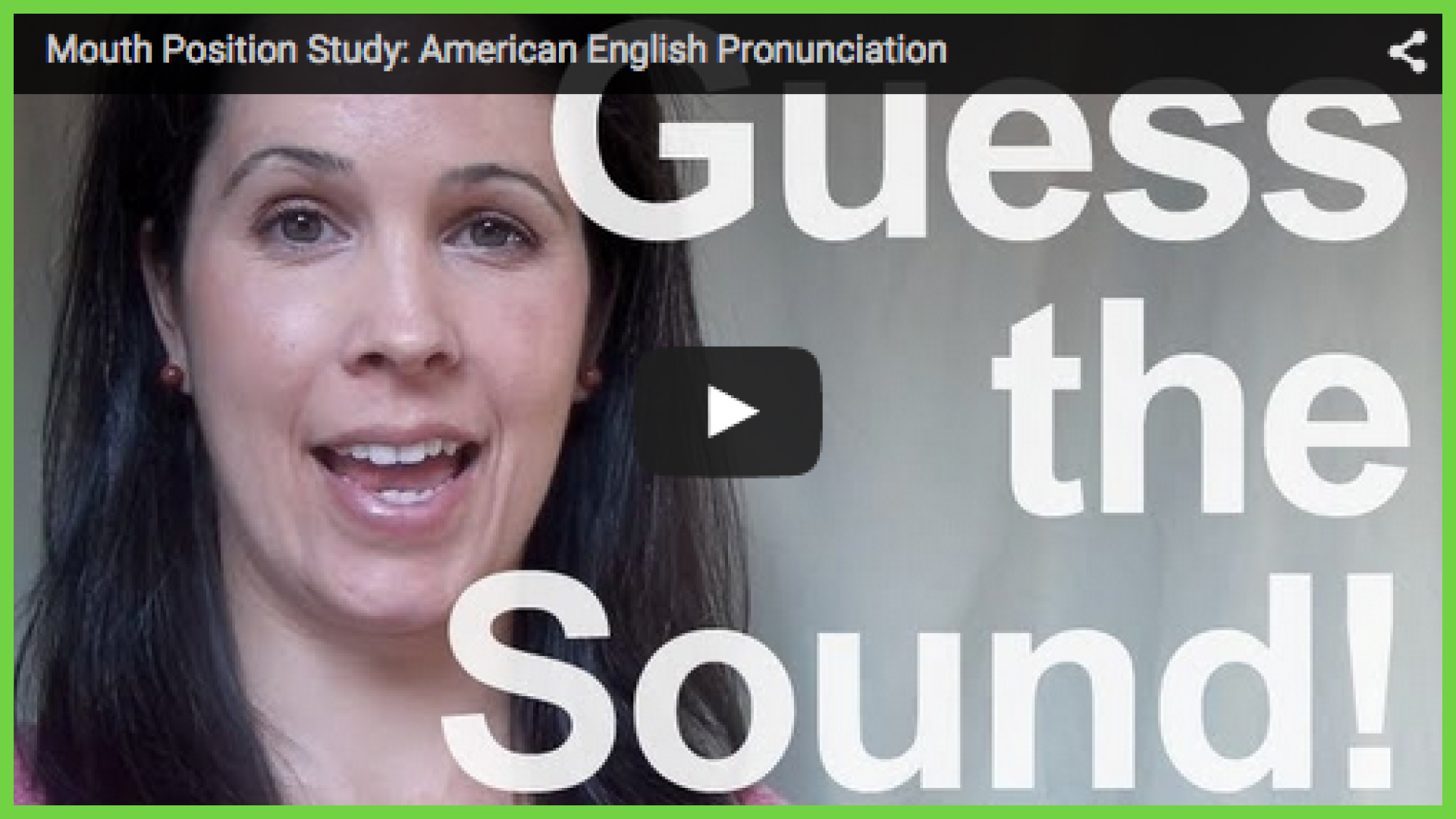 Mouth Position Study - Rachel's English