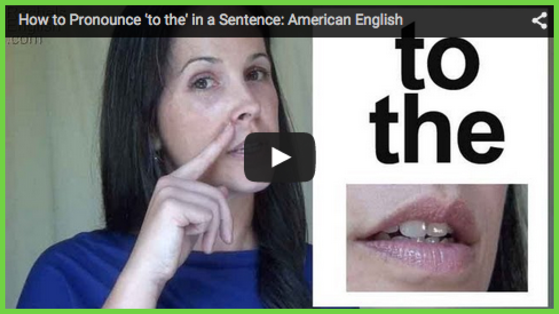 How to Pronounce 'to the' in a Sentence - Rachel's English
