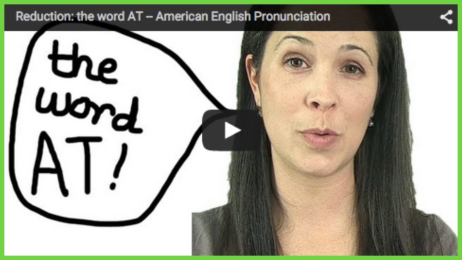 Reduction: the word AT - Rachel's English