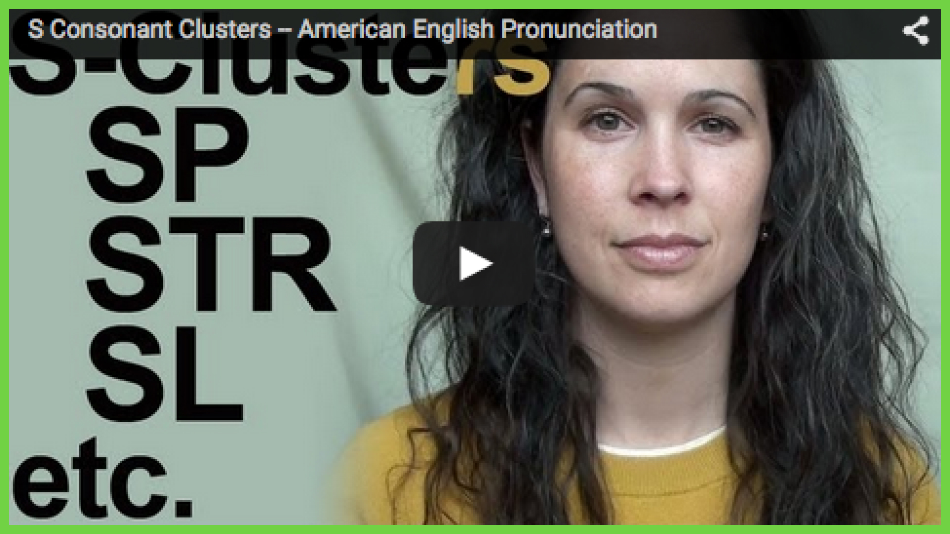 S Consonant Clusters - Rachel's English