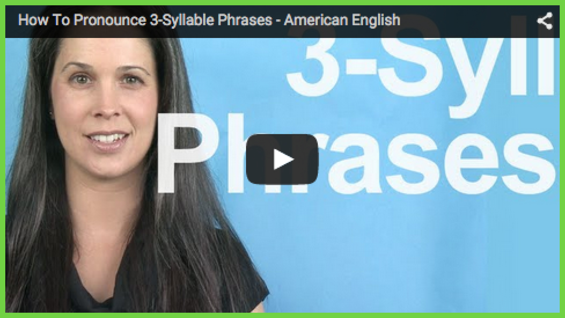How To Pronounce 3-Syllable Phrases - Rachel's English