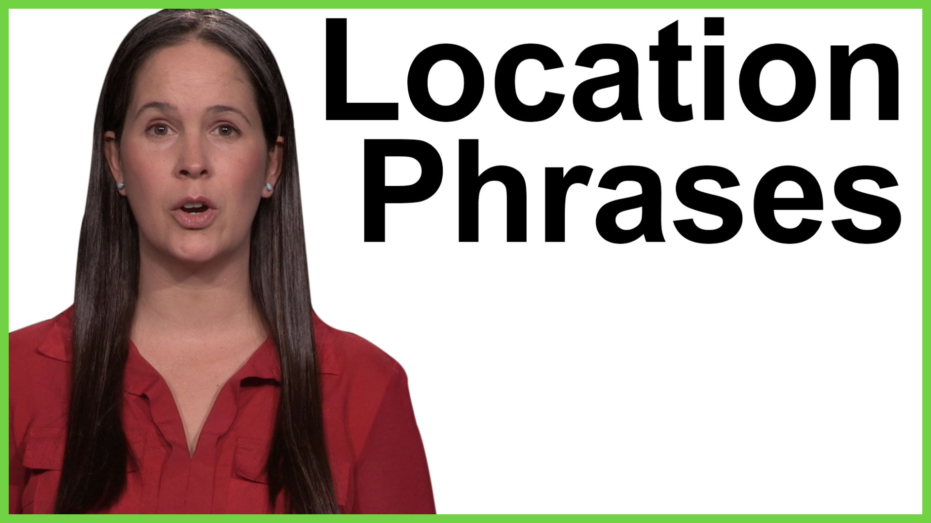 English Phrases - Where Something is Located - Rachel's English
