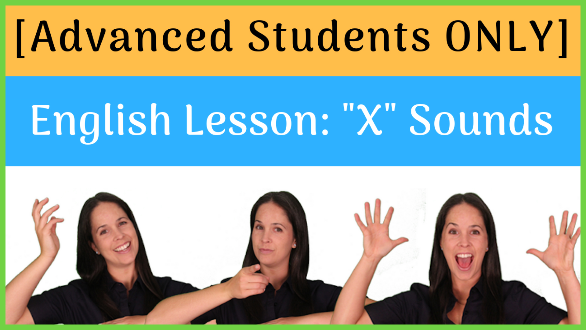 English for Advanced Students: The Letter X in American English!