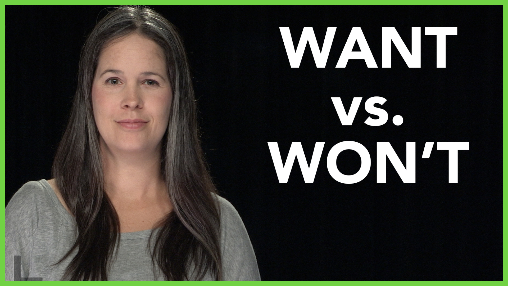 WANT vs. WON'T - Rachel's English